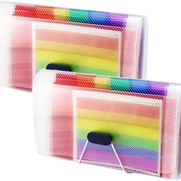 Other | 2 Pack Expanding File Foldera6 Mini Accordion File Organizer13 ...